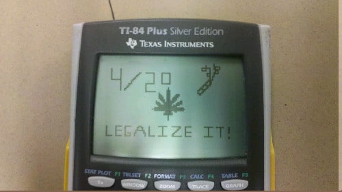 Marijuana Display On Math Calculator - The Weed Blog